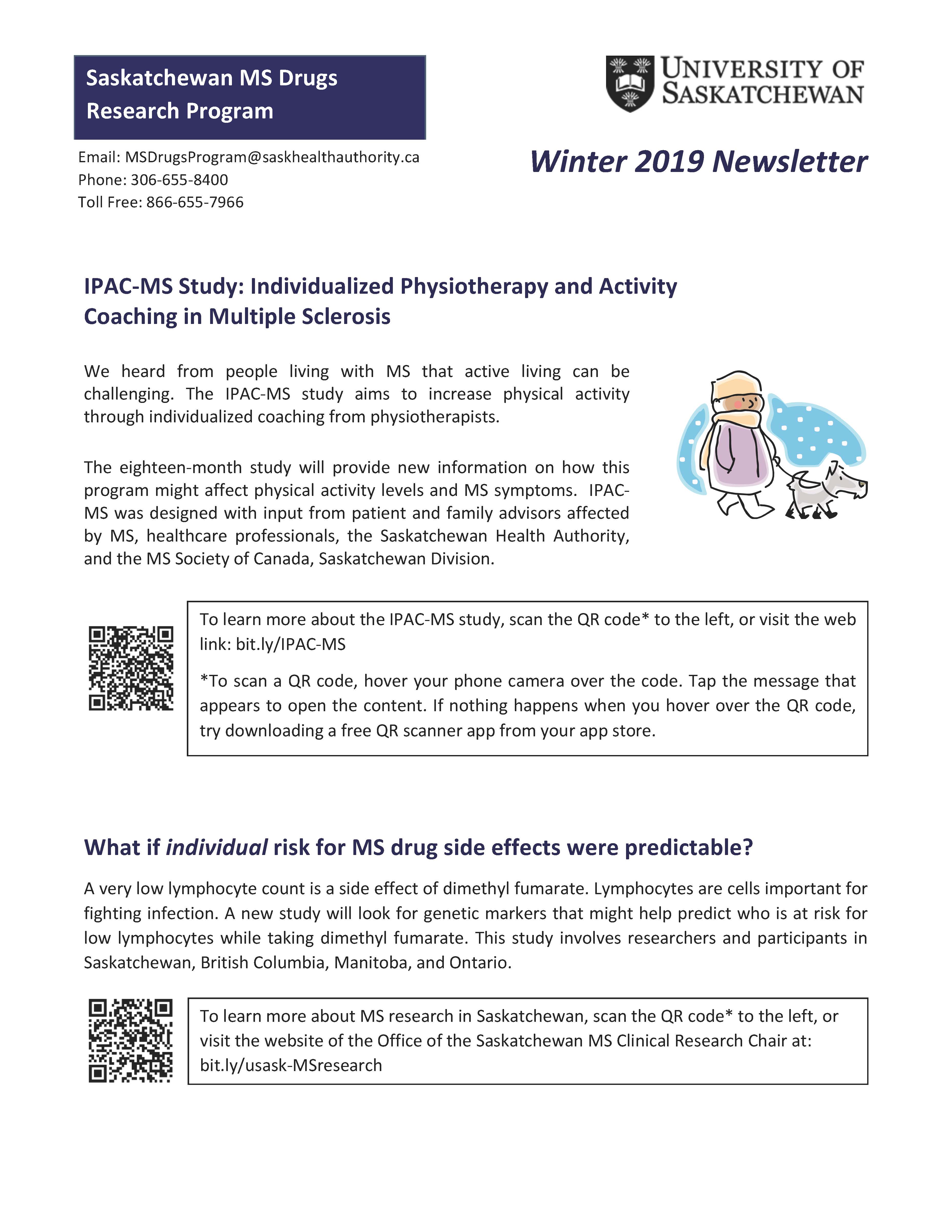 Saskatchewan MS Drugs Research Program Newsletter - Office of the ...